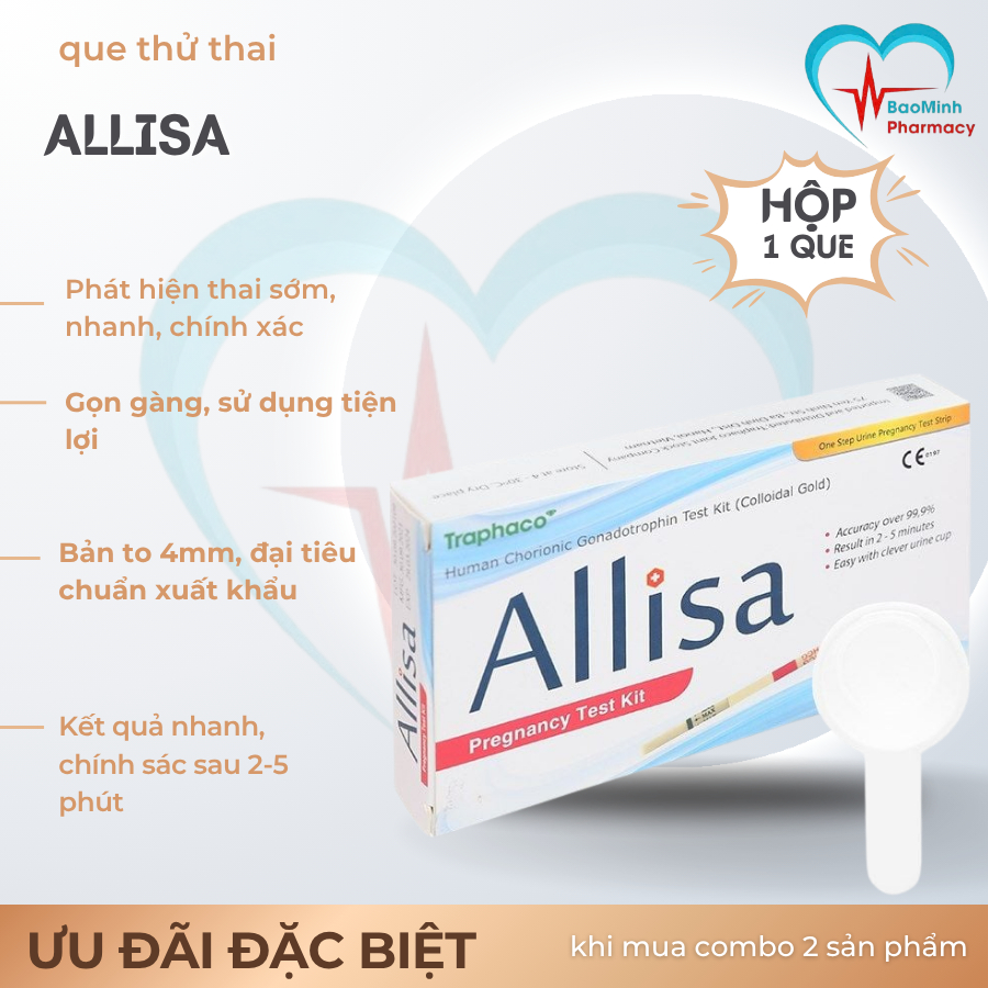 [TEST NHANH 2 VẠCH] Que Thử Thai Allisa Traphaco TEST NHANH Alisa ...