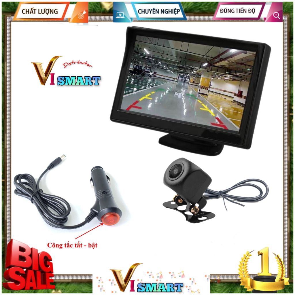 [ ViSmart ] Bộ Camera lùi có màn hình gắn taplo, dùng cho xe con, xe ...