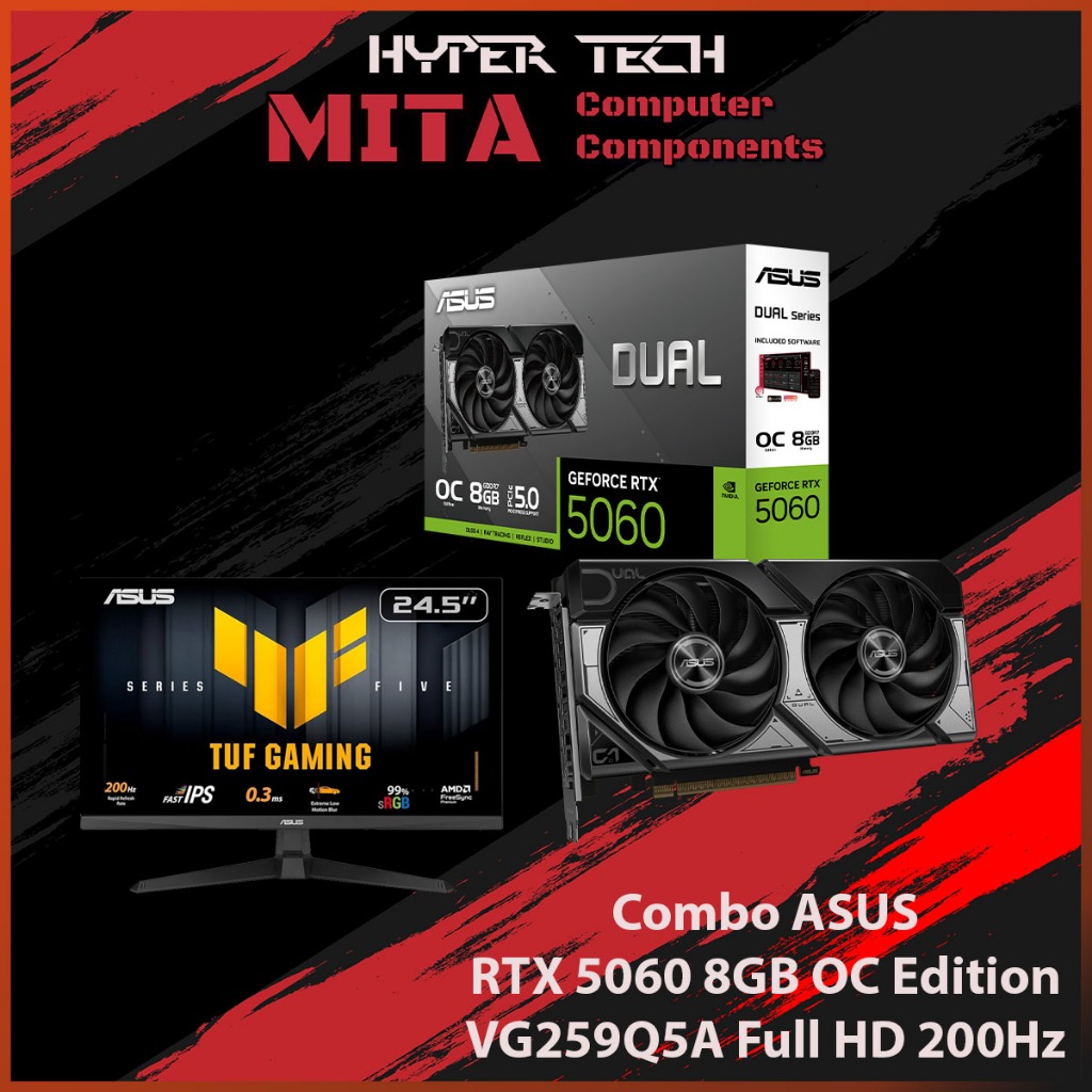 Màn hình TUF Gaming VG259Q5A + RTX 5060 8GB GDDR7 OC Edition MITA ...