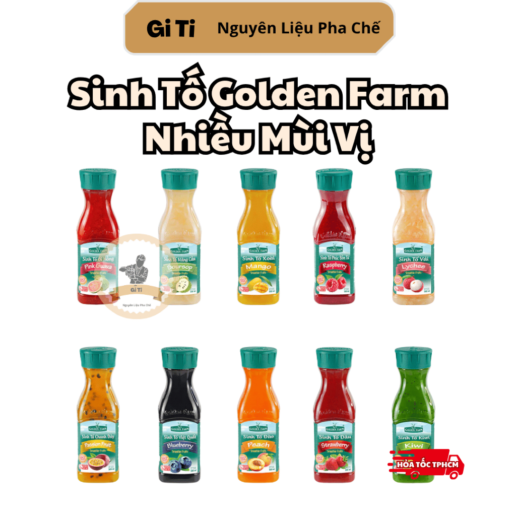[Chính Hãng] Sinh Tố Golden Farm Nhiều Vị 1L | Mứt Golden Farm | Nguyên ...