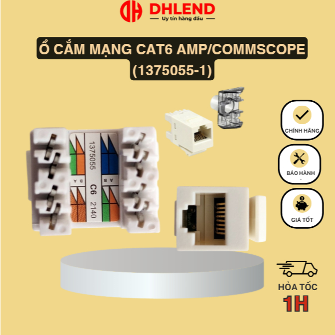 Ổ cắm mạng CAT6 AMP/Commscope (1375055-1) | Shopee Việt Nam