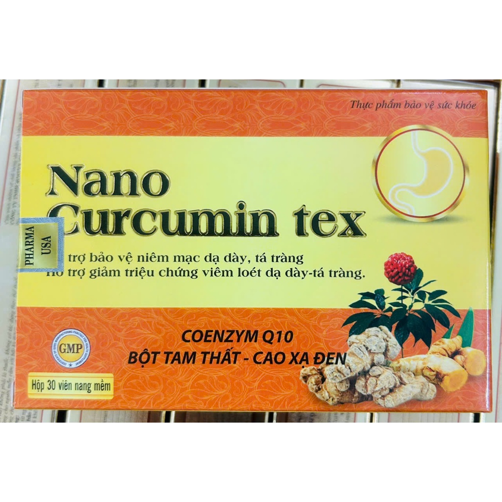 Viên Nghệ Nano Curcumin Tex hộp 30 viên hỗ trợ bảo vệ niên mạc giảm ...