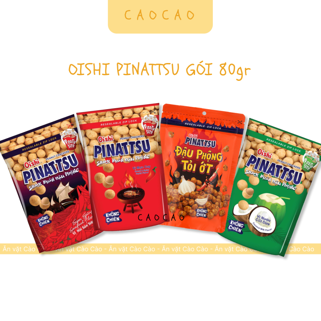 3 gói Đậu phộng Oishi Pinattsu 80gr - Giòn tan, ngon khó cưỡng - Cào ...