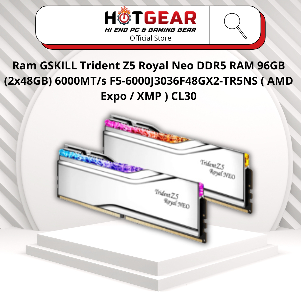 Ram GSKILL Trident Z5 Royal Neo DDR5 RAM 96GB (2x48GB) 6000MT/s F5 ...