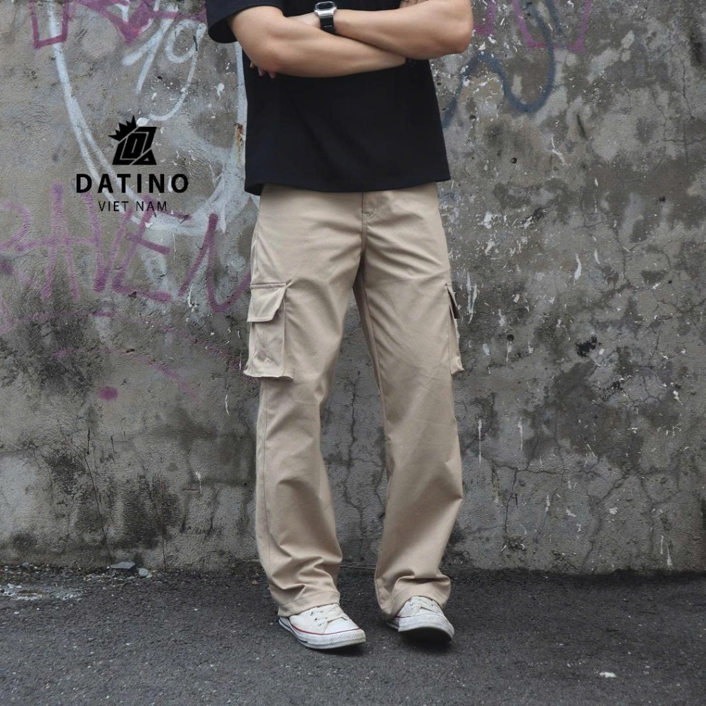 Quần dài túi hộp kaki nam DATINO cargo pants unisex nam nữ ống đứng ...