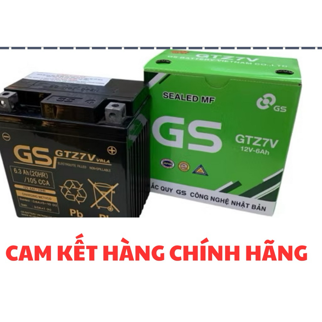Bình Ắc Quy GS GTZ7V 12V 6.3Ah Chính Hãng – Dùng Cho Yamaha NVX, Grande ...