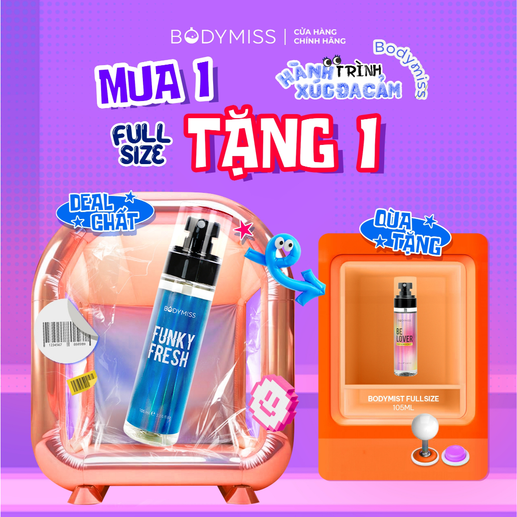 Bodymist Cho Nam Xịt Thơm Body Funky Fresh Năng Động Tươi Mát, Đi Chơi ...