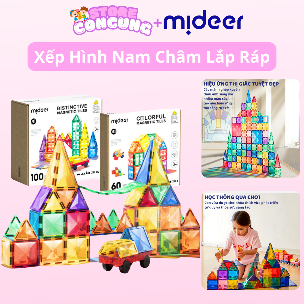 Đồ Chơi Xếp Hình Nam Châm Sắc Màu Phản Chiếu Ánh Sáng Mideer Colorful ...