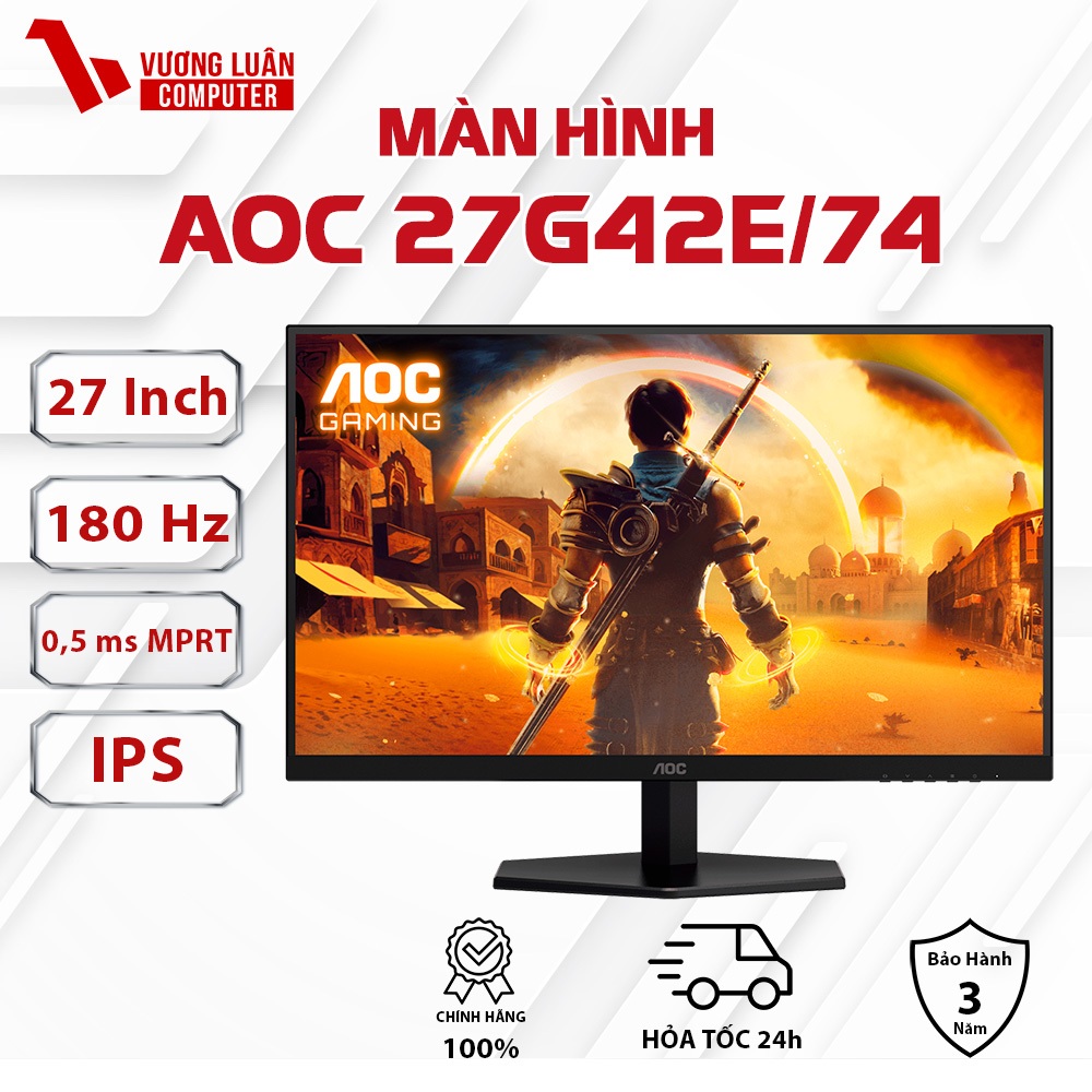 Màn hình Gaming AOC 27G42E/74 | 27 inch, Full HD, Fast IPS, 180Hz, 0 ...