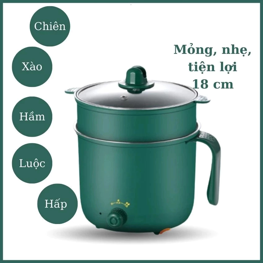 [Top Value]Nồi Lẩu Điện Mini, Ca mì Shanban A HTD15 18cm vỉ hấp nhựa ...