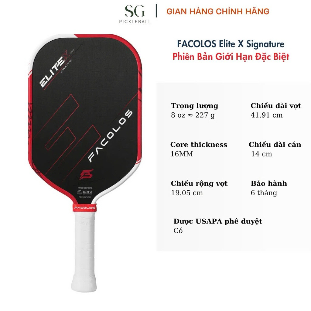 Vợt Pickleball Chính Hãng Elite X Pro Series - Elite X Signature (Bản ...