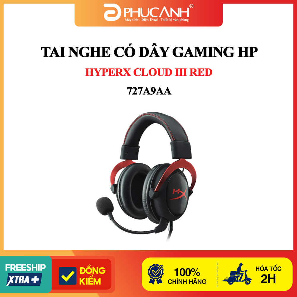 Tai nghe có dây Gaming HP HyperX Cloud III Red_727A9AA | Shopee Việt Nam