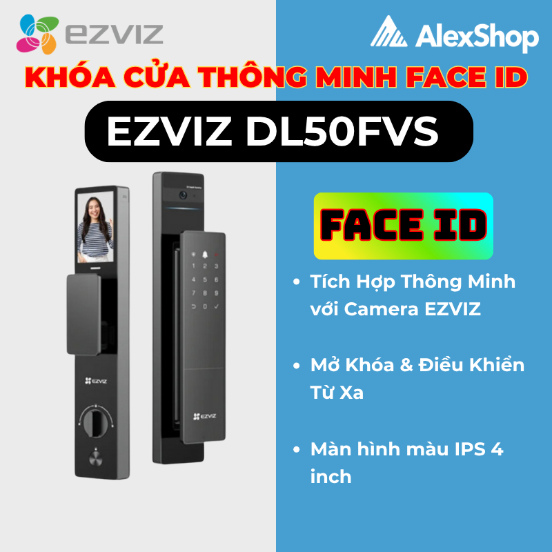 [2026] EZVIZ DL50FVS | Khóa Cửa Thông Minh Nhận Diện Khuôn Mặt , Camera ...