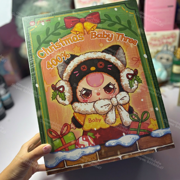 [Sẵn] Baby Three 400% Noel Hộp Mù Gấu Bông Noel Giáng Sinh Dễ Thương ...