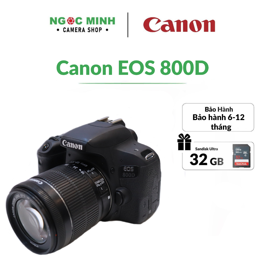 Máy ảnh Canon EOS 800D + Kit 18-55 (đã qua sử dụng) | Shopee Việt Nam