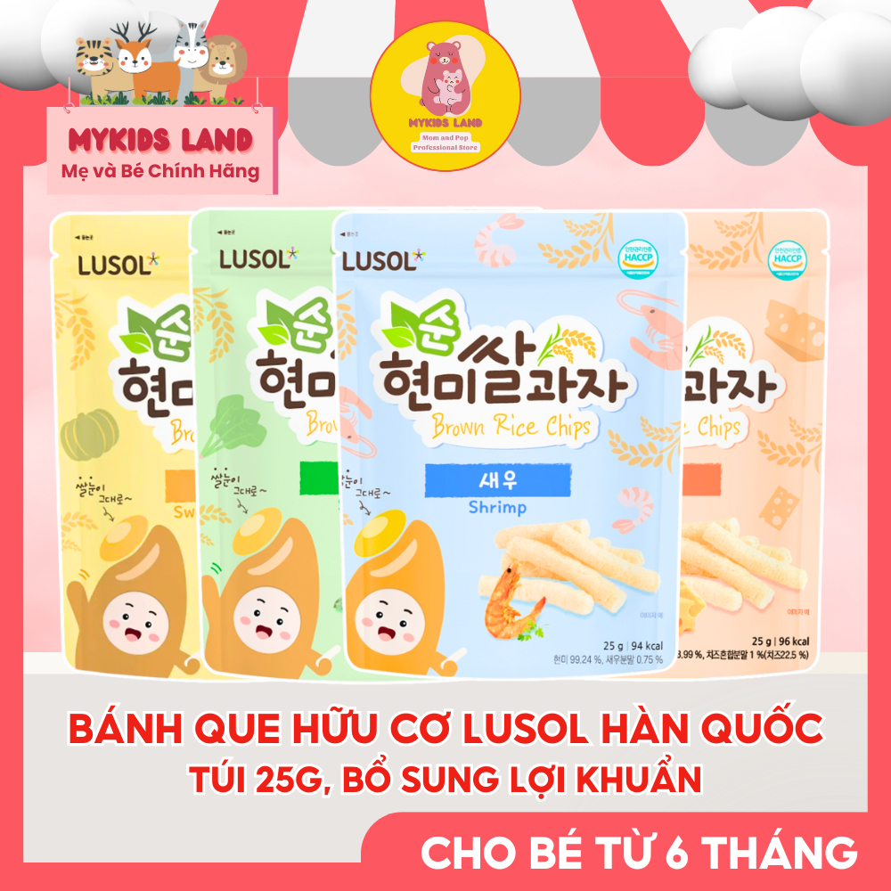[DATE T9.2026] Bánh Ăn Dặm Gạo Lứt Hình Que Bổ Sung Lợi Khuẩn LUSOL Vị ...