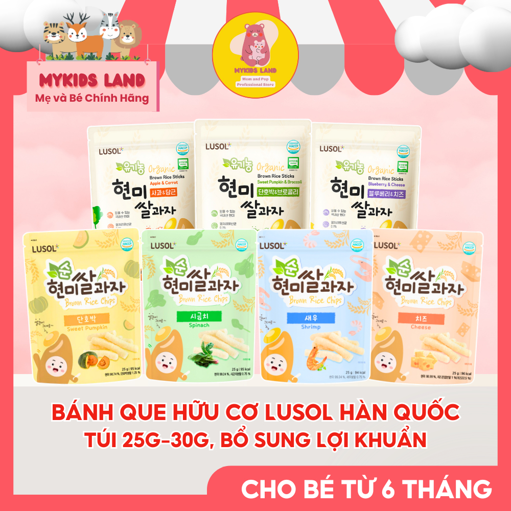 [DATE MỚI] Bánh Ăn Dặm Gạo Lứt Hình Que Bổ Sung Lợi Khuẩn LUSOL Cho Bé ...