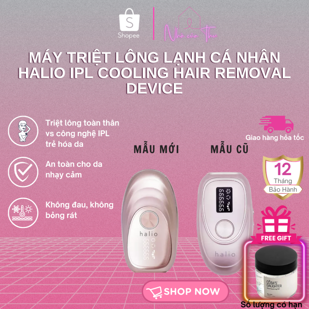 Máy triệt lông lạnh cá nhân Halio IPL Cooling Hair Removal Device - BH ...