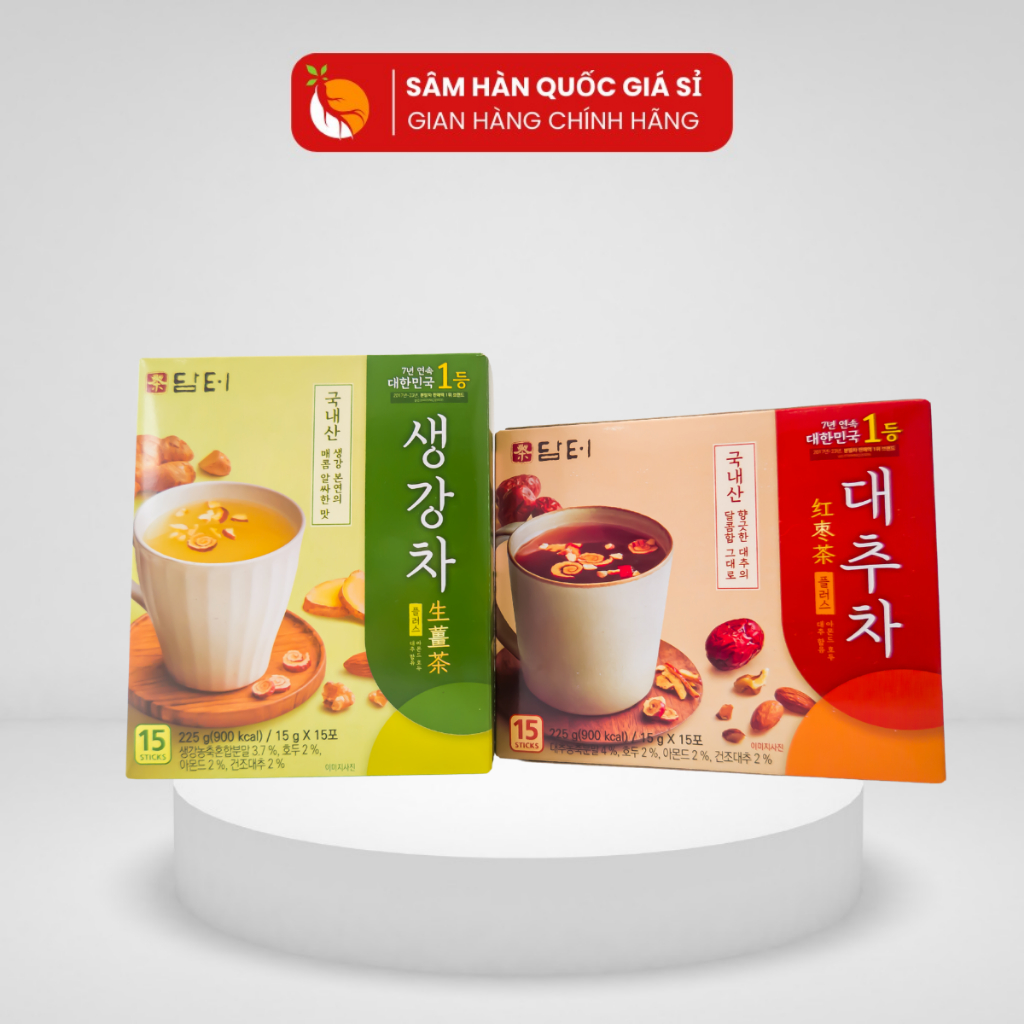 Trà Gừng - Táo Đỏ Hoà Tan Damtuh Hàn Quốc (15 gói x 15gr) | Shopee Việt Nam