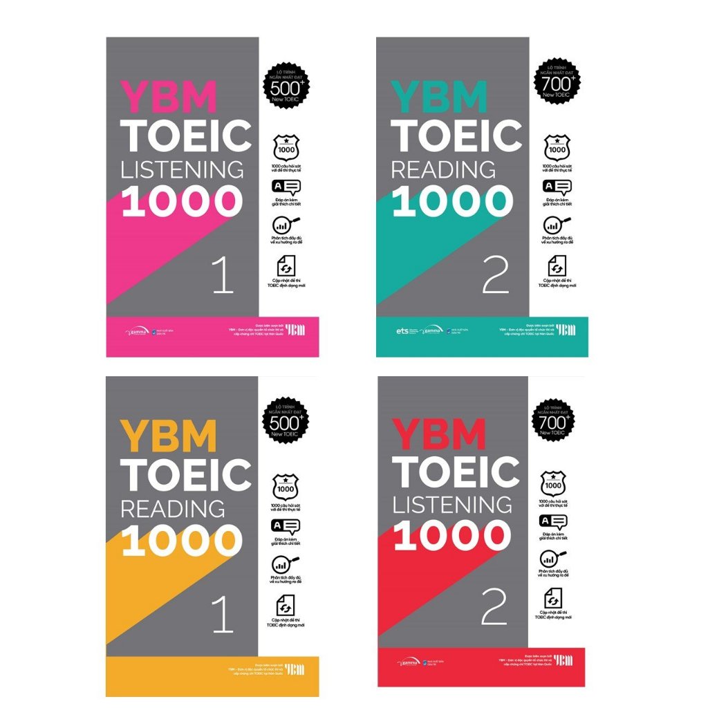 Sách - YBM TOEIC 1000 4 Vol (Trọn Bộ 4 Cuốn): YBM TOEIC Reading 1000 ...