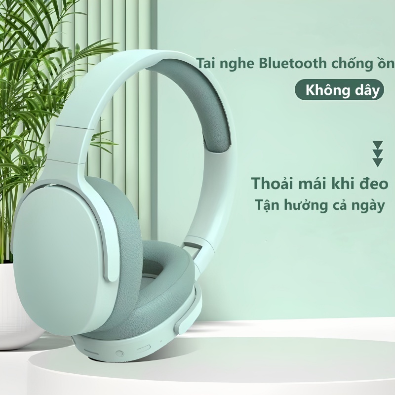 Tai Nghe Chụp Tai Bluetooth Không Dây, Tích hợp Microphone, Âm Sâu, Màu Sắc Đáng Yêu Có 5 Màu Để ...
