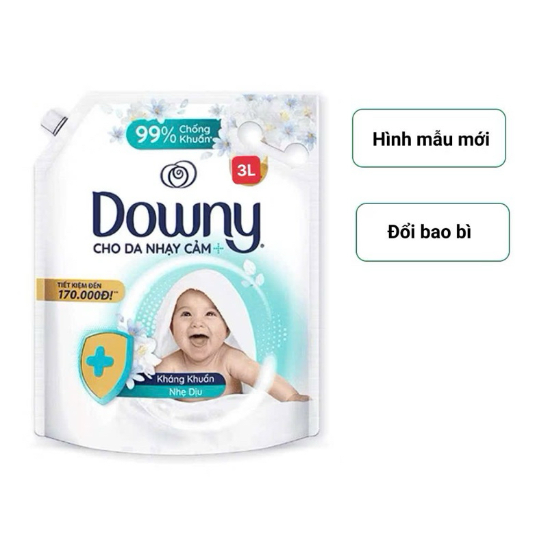 [Top Value]Nước xả vải Downy Kháng khuẩn nhẹ dịu cho da nhạy cảm 3L em ...