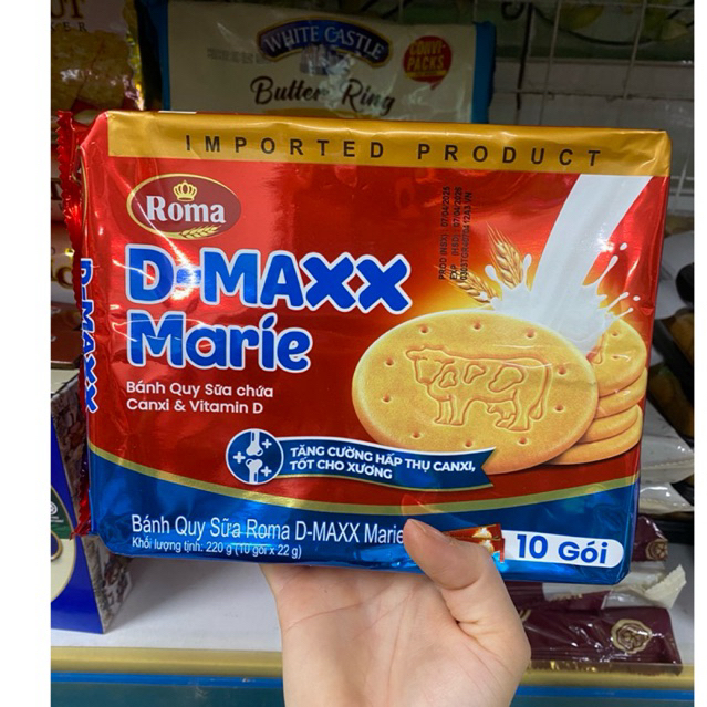 Bánh quy sữa Roma D-MAXX Marie bổ sung Canxi tốt cho xương | Shopee ...