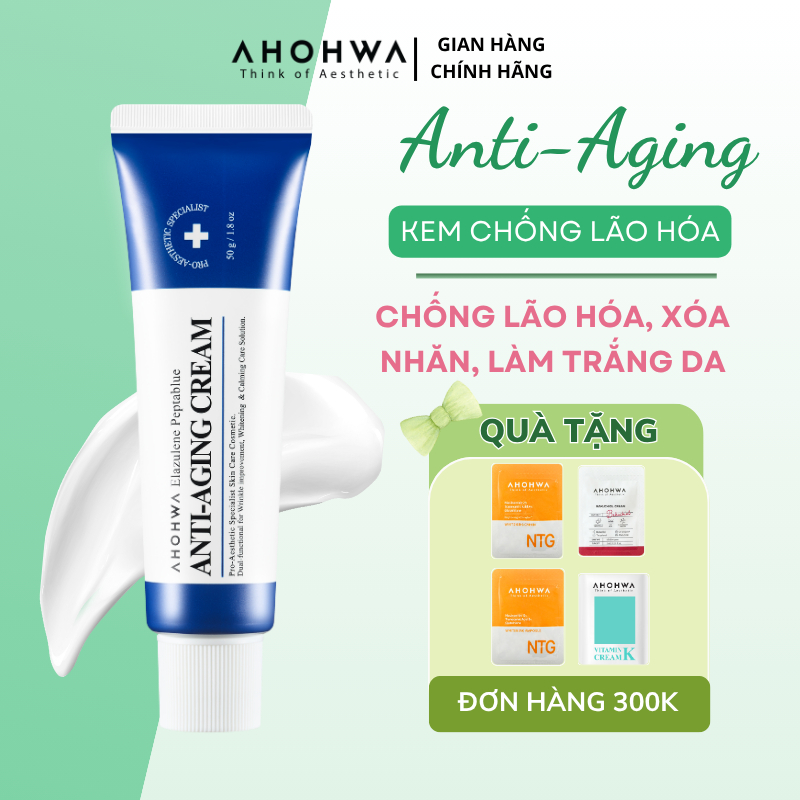 Kem dưỡng chống lão hóa AHOHWA Anti-Aging Cream 50g - Phục hồi da tổn ...