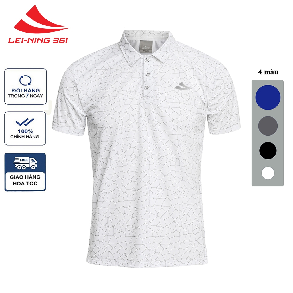 Áo Polo Nam Lei-Ning 361 Thể Thao, Có Cổ Cao Cấp, Chất Vải Co Giãn ...
