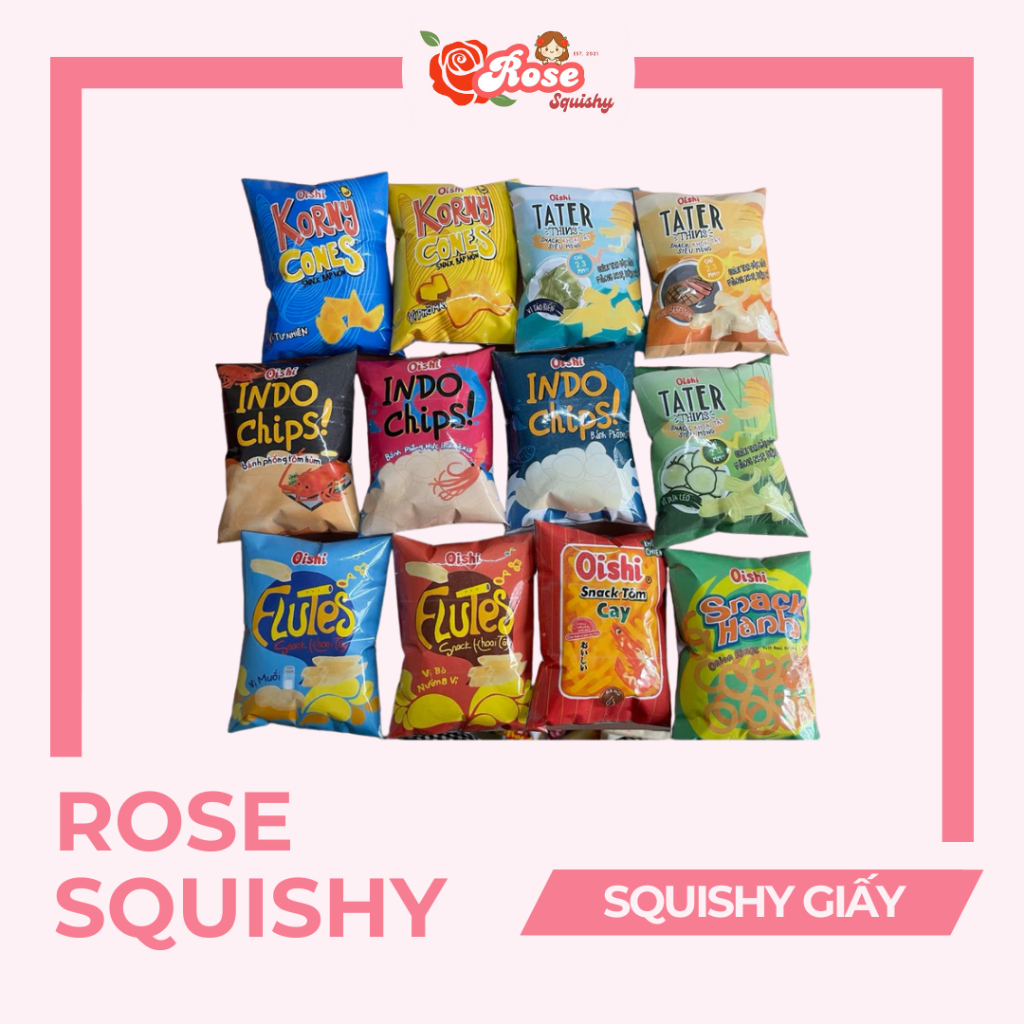 Rose Squishy | Squishy Giấy Gói Snack Oishi, Lay's - Bộ Sưu Tập Bánh ...