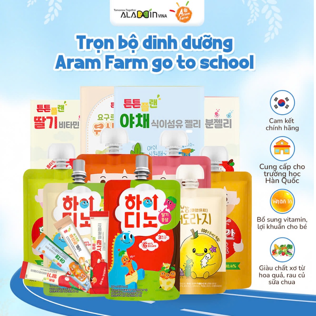 Bộ sản phẩm ARAM FARM "Go to school" an toàn, không chất bảo quản, xuất ...