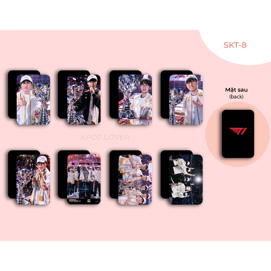 SET 8 CARD ẢNH BO GÓC đội tuyển SKT T1 | Shopee Việt Nam