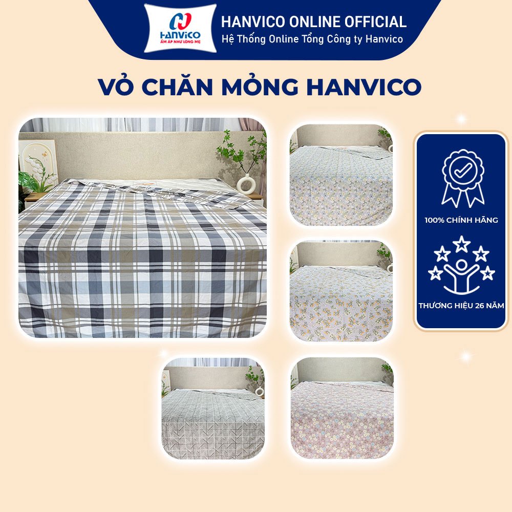 Vỏ Chăn Mỏng Cotton Hanvico SP Chính Hãng 200*220cm, Vải Mềm Mịn, Bền ...