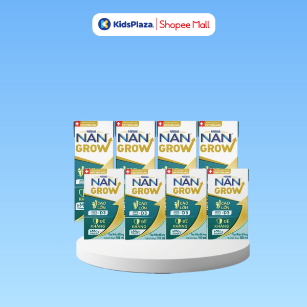 Sữa pha sẵn Nan Grow 110ml/180ml lốc 4/8 hộp (cho trẻ từ 12 tháng ...