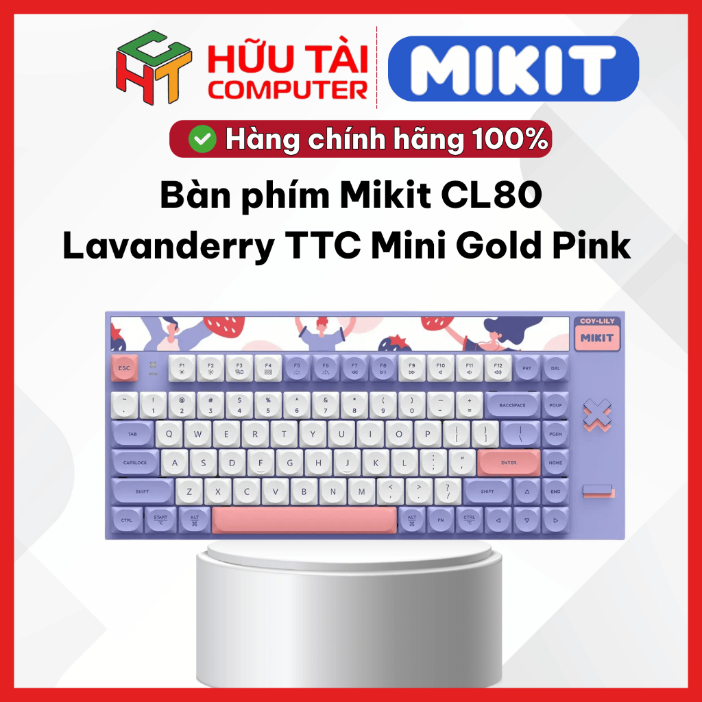 Bàn phím Mikit CL80 Lavanderry TTC Mini Gold Pink RGB | Shopee Việt Nam