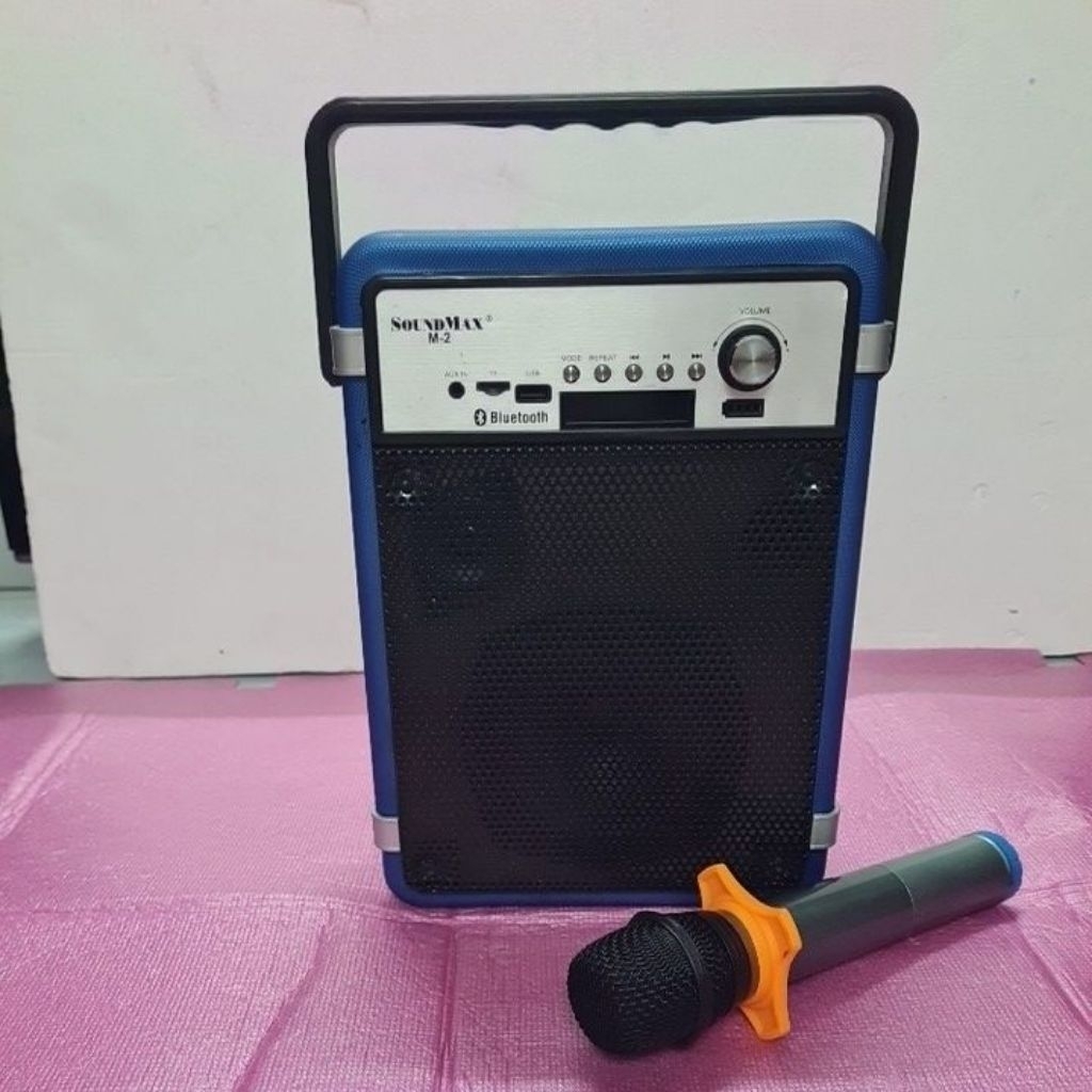 LOA BLUETOOTH SOUNDMAX, model: M-2, CÓ KARAOKE , CÔNG SUẤT LỚN, 1 MIC ...