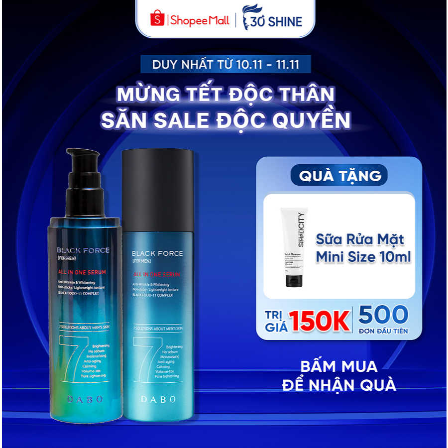 Tinh chất dưỡng da cho nam Dabo Black Force Serum 120ml - Serum 7IN1 ...