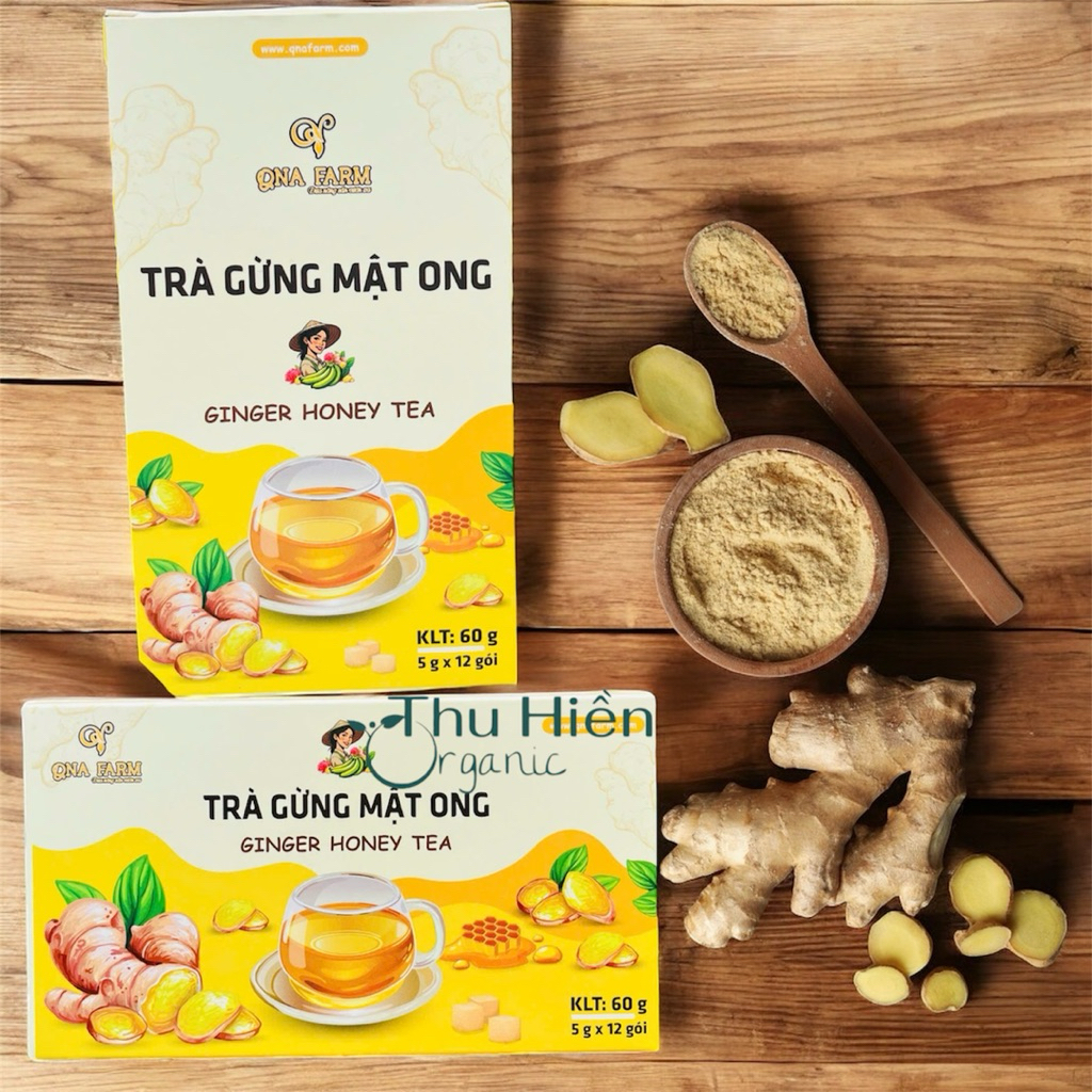 Trà Gừng Mật Ong QNa Farm- 60g (12gói x5g) GINGER HONEY TEA | Shopee ...