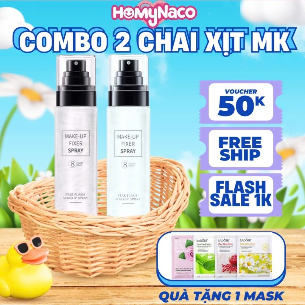 [COMBO 2 CHAI] Xịt Khoáng Khoá Nền Makeup 24H Hunmui Lifusha Nicor ...