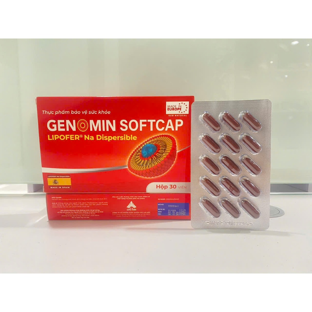 Genomin Softcap Bổ Sung Sắt cho Trẻ Em và Người Lớn | Shopee Việt Nam