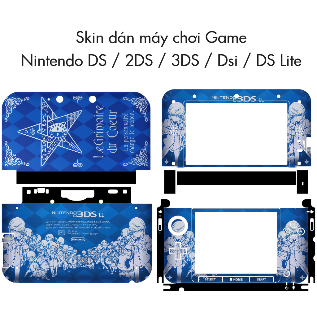 Skin dán Nintendo 2DS, 2DS XL LL, 3Ds, DSi, 3DS XL LL, DS Lite, New 3DS ...