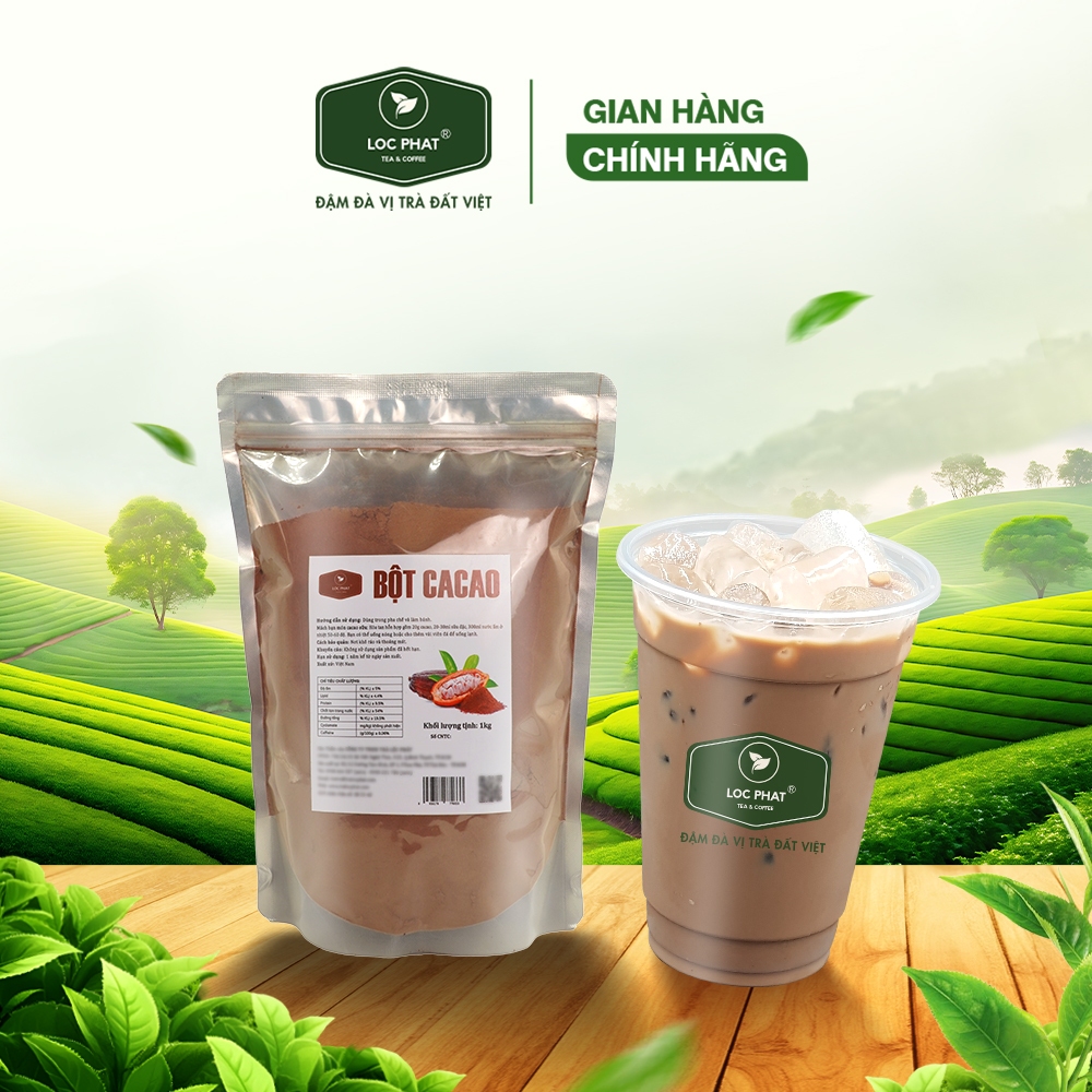 Bột Cacao Lộc Phát 1kg - Dùng Trong Pha Chế (Cacao Sữa, Cacao Nóng, Làm ...