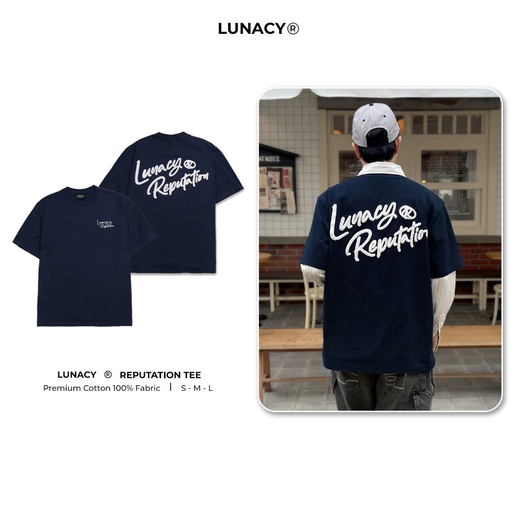 Áo Phông Unisex Thêu Xù REPUTATION TEE Local Brand LUNACY Form Rộng ...