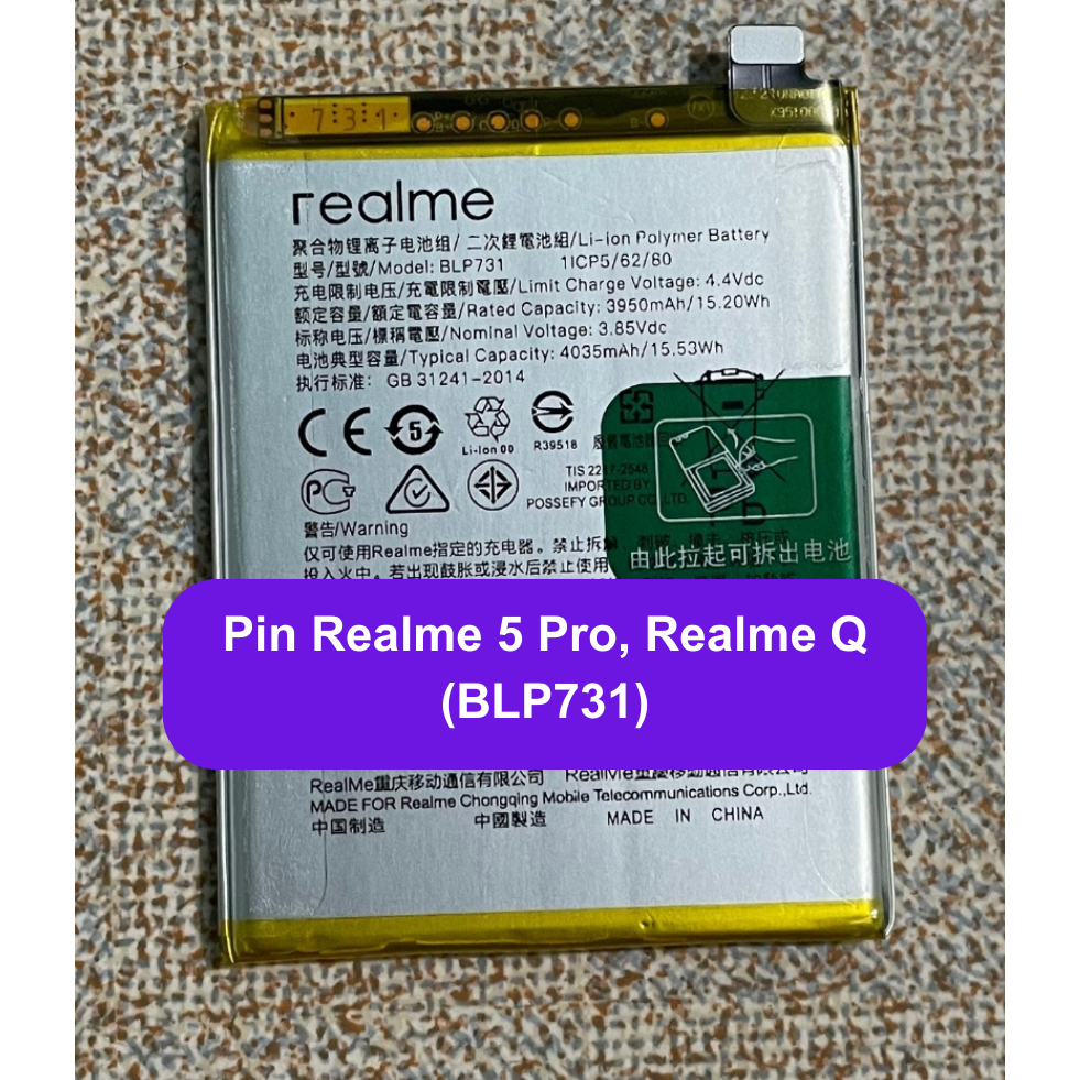 PIN REALME BLP731 (REALME 5 PRO,REALME Q) | Shopee Việt Nam