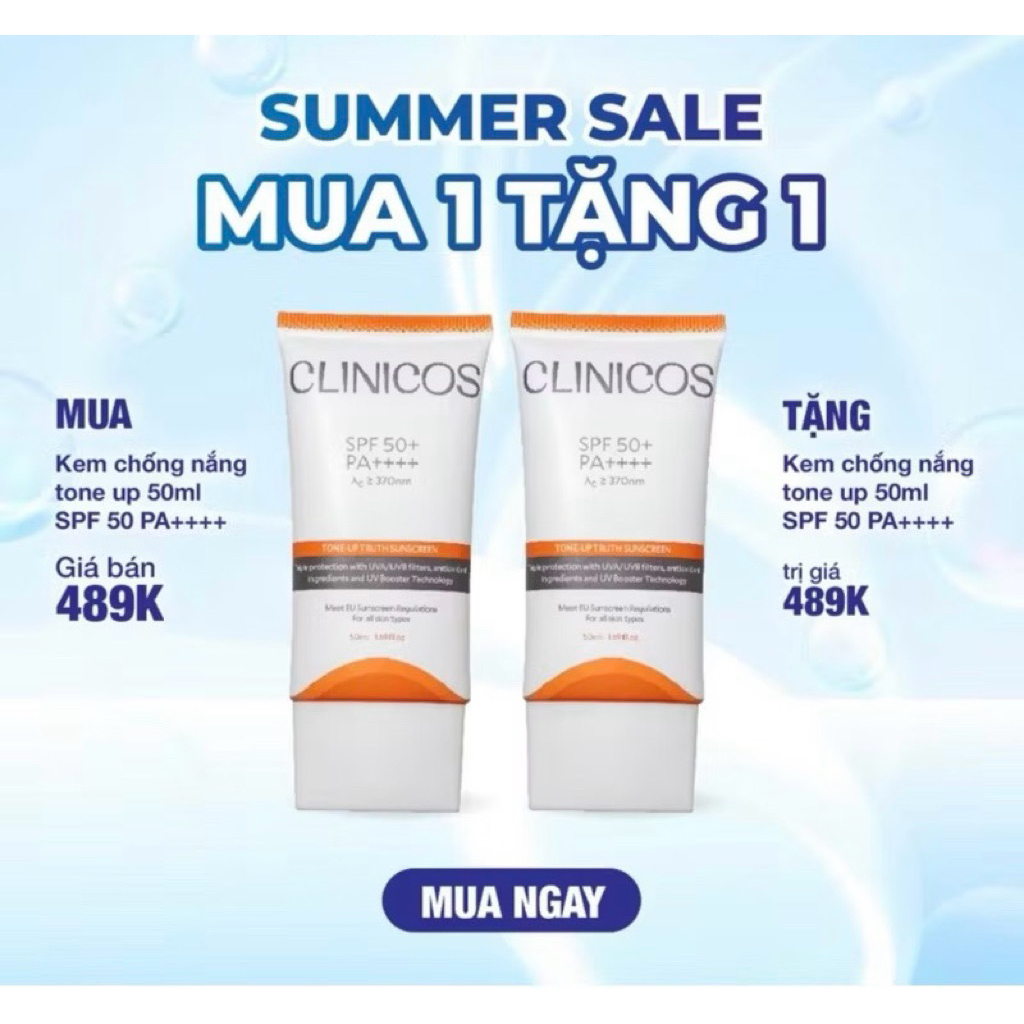 [MUA 1 TẶNG 1] KEM CHỐNG NẮNG CLINICOS TRUTH SUNSCREEN SPF 50 PA ...