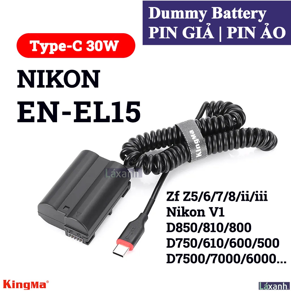 Dummy Type-C Nikon EN-EL15 | Pin giả pin ảo pin dummy battery Nikon ZF ...