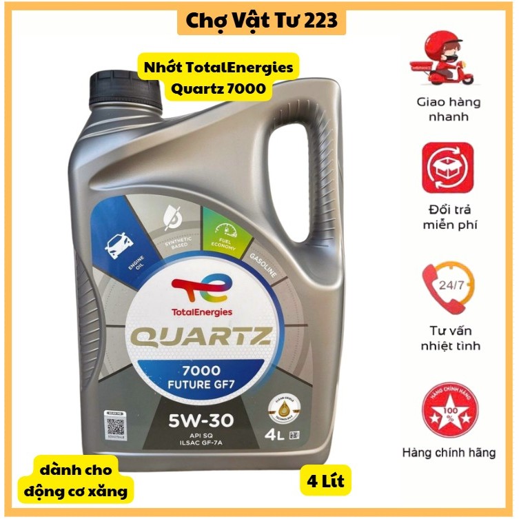 🎁Nhớt TotalEnergies Quartz 7000 Future GF7 5W-30_4 Lít_Dành Cho Động Cơ ...