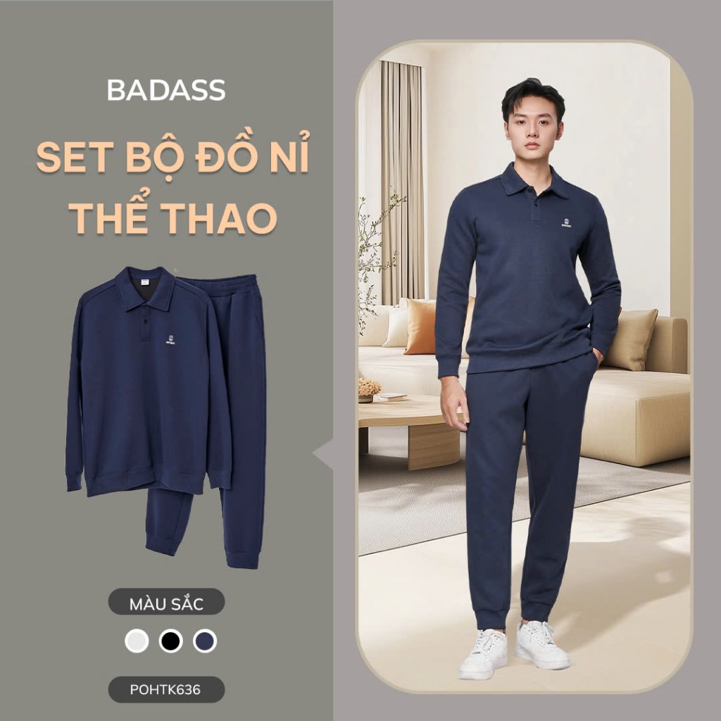 Quần áo nỉ nam ESSENTIAL TRACKSUIT BADASS Chất liệu Cao Cấp Không Bai ...