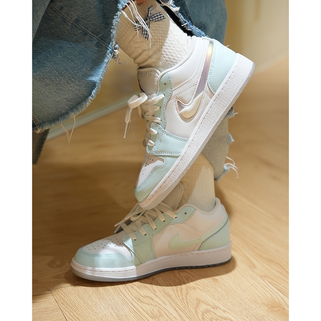[SẴN AUT 100%] Giày thể thao Nữ Jordan 1 Low Xanh Tuyết | Shopee Việt Nam