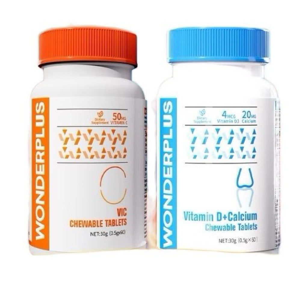[Mua 1 Tặng 1] Viên Nhai Bổ Sung C, Canxi & Vitamin Wonderplus Giảm Đau ...